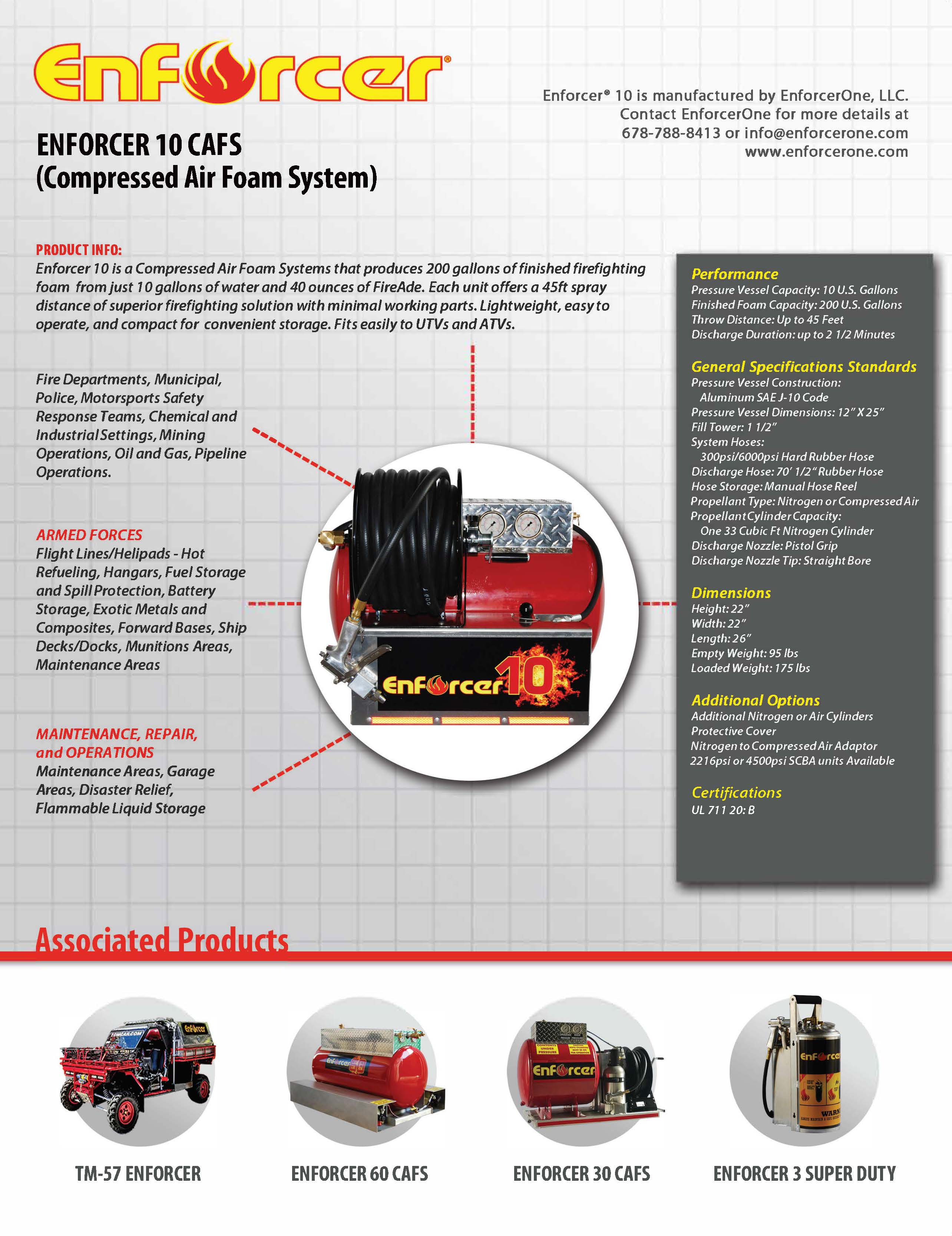 Enforcer 10 - Enforcer Firefighting Equipment